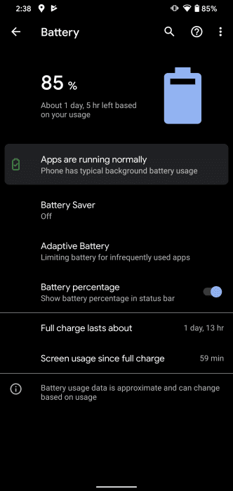 How to Display Battery Percentage in Android