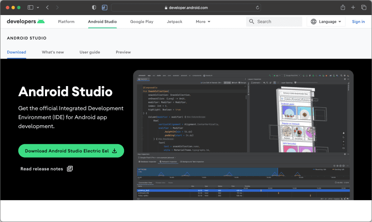 Download Android Studio Electric Eel (2022.2.1 Patch 2)