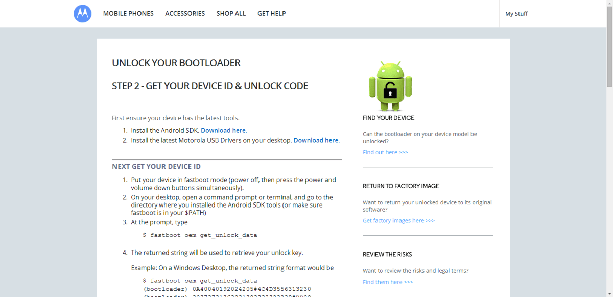 HOW TO: Unlock Bootloader of Moto / Motorola Devices