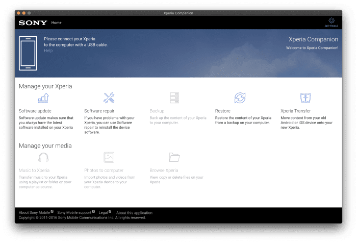 Download Sony Xperia Companion for Windows and Mac