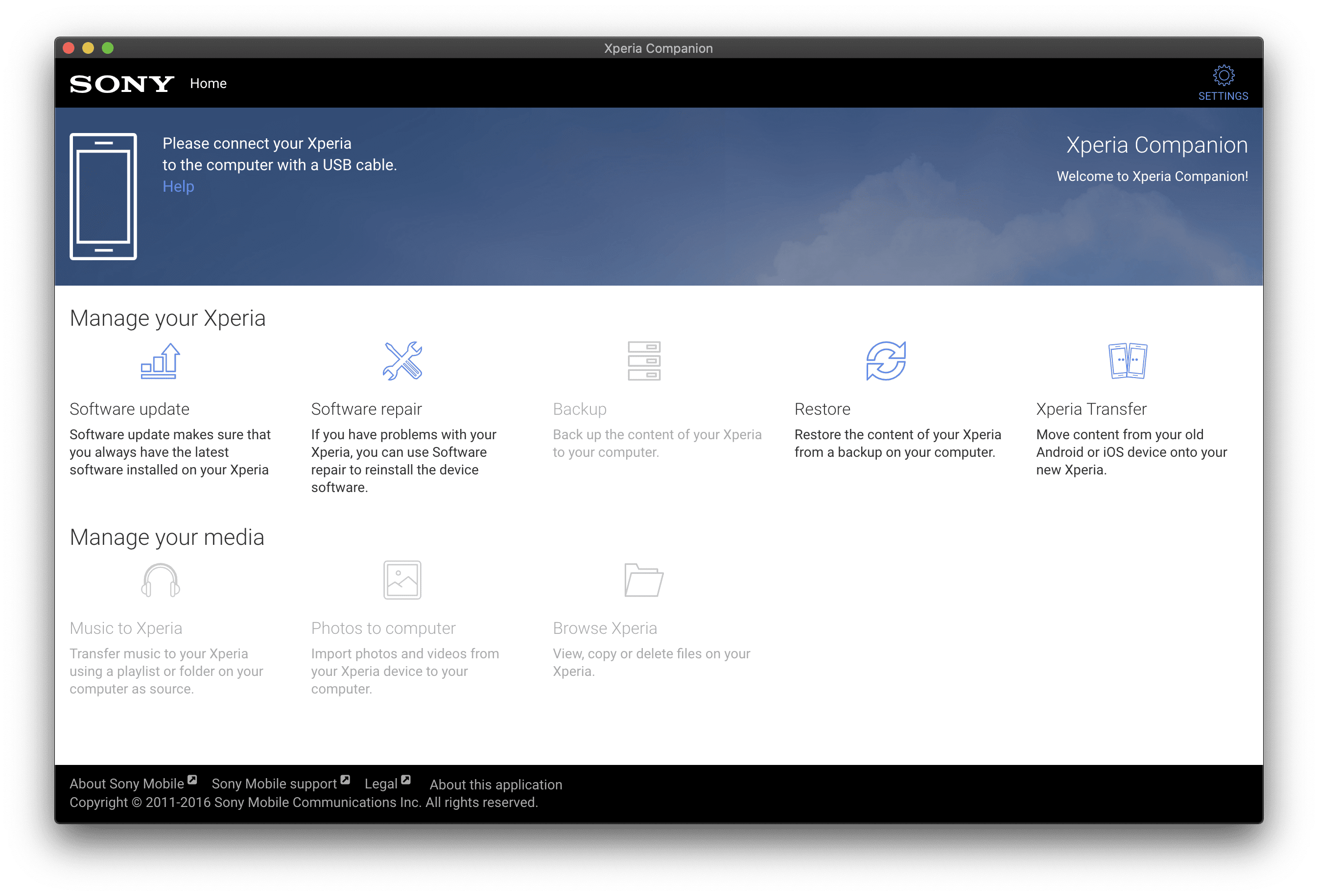 Download Sony Xperia Companion for Windows and Mac