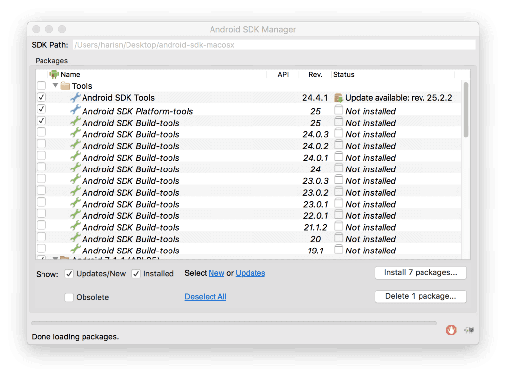 How to Install ADB / Fastboot on macOS with Android SDK Manager