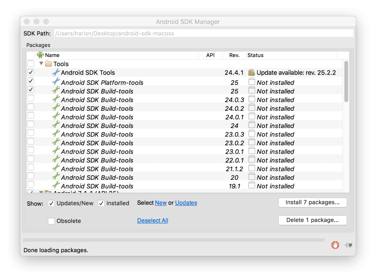 How to Install ADB / Fastboot on macOS with Android SDK Manager