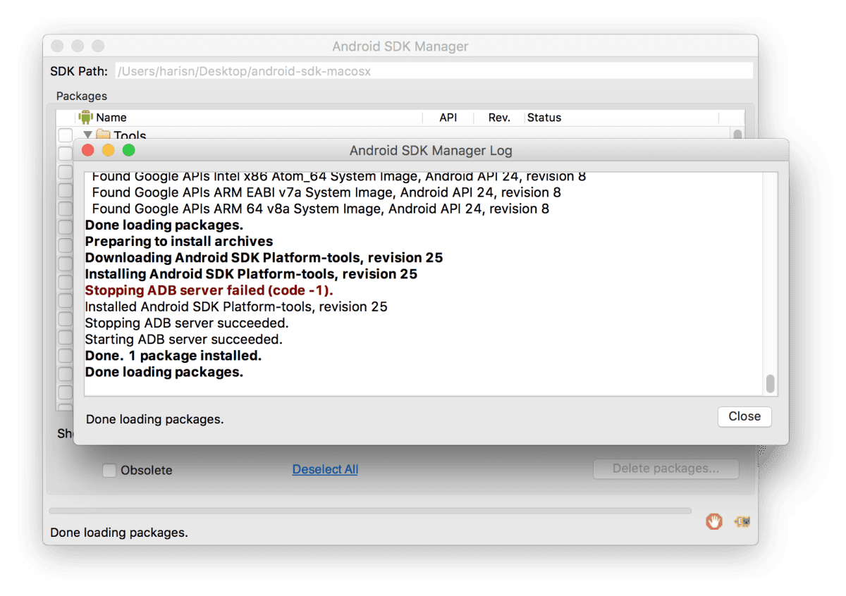 How to Install ADB / Fastboot on macOS with Android SDK Manager