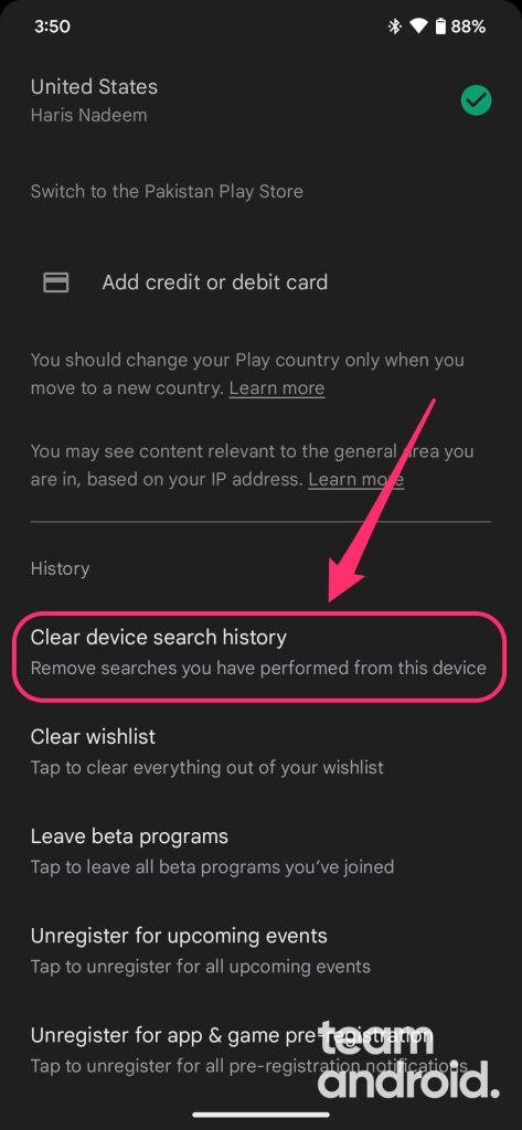 How to Delete Google Play Search History on Android and Web