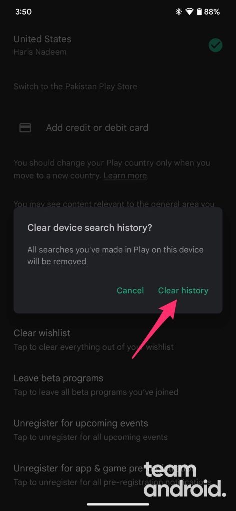 How to Delete Google Play Search History on Android and Web
