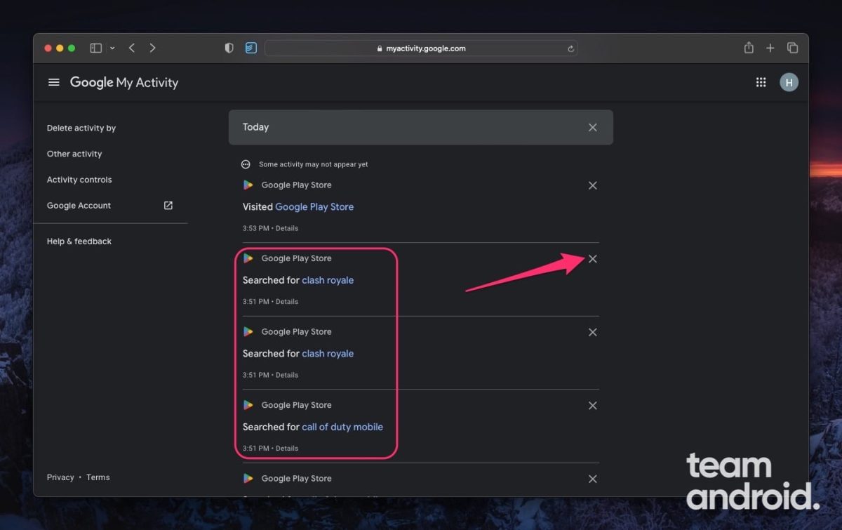 How to Delete Google Play Search History on Android and Web